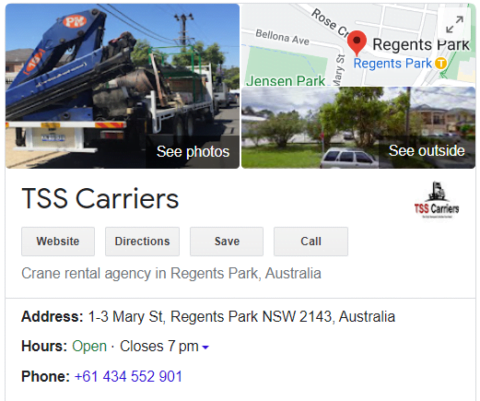 TSS Carriers | Crane Truck and Hiab Truck Sydney